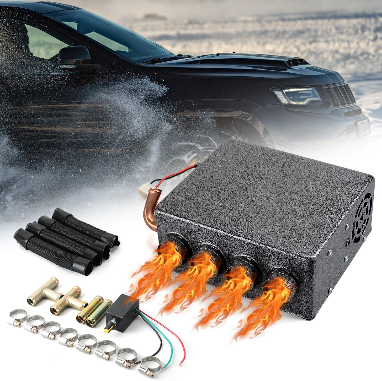 Amazon.com: Motoforti Universal Round AC Air Outlet Vent Louvered ...