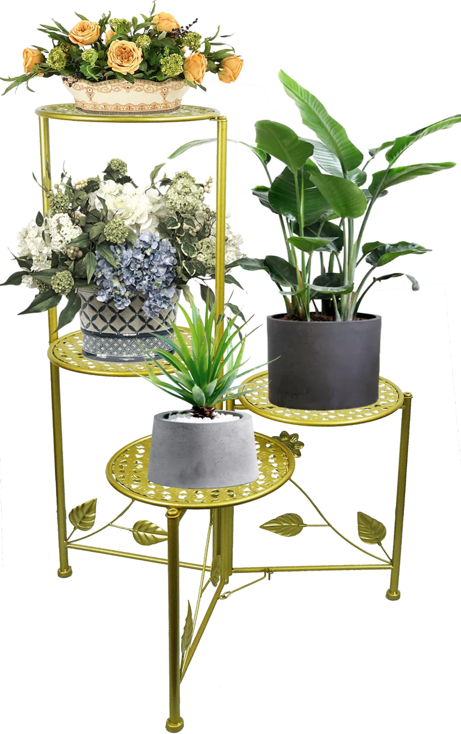 Amazon.com : NAKUPE Plant Stand Indoor Outdoor, 3/4 Tier 30" Tall Metal ...