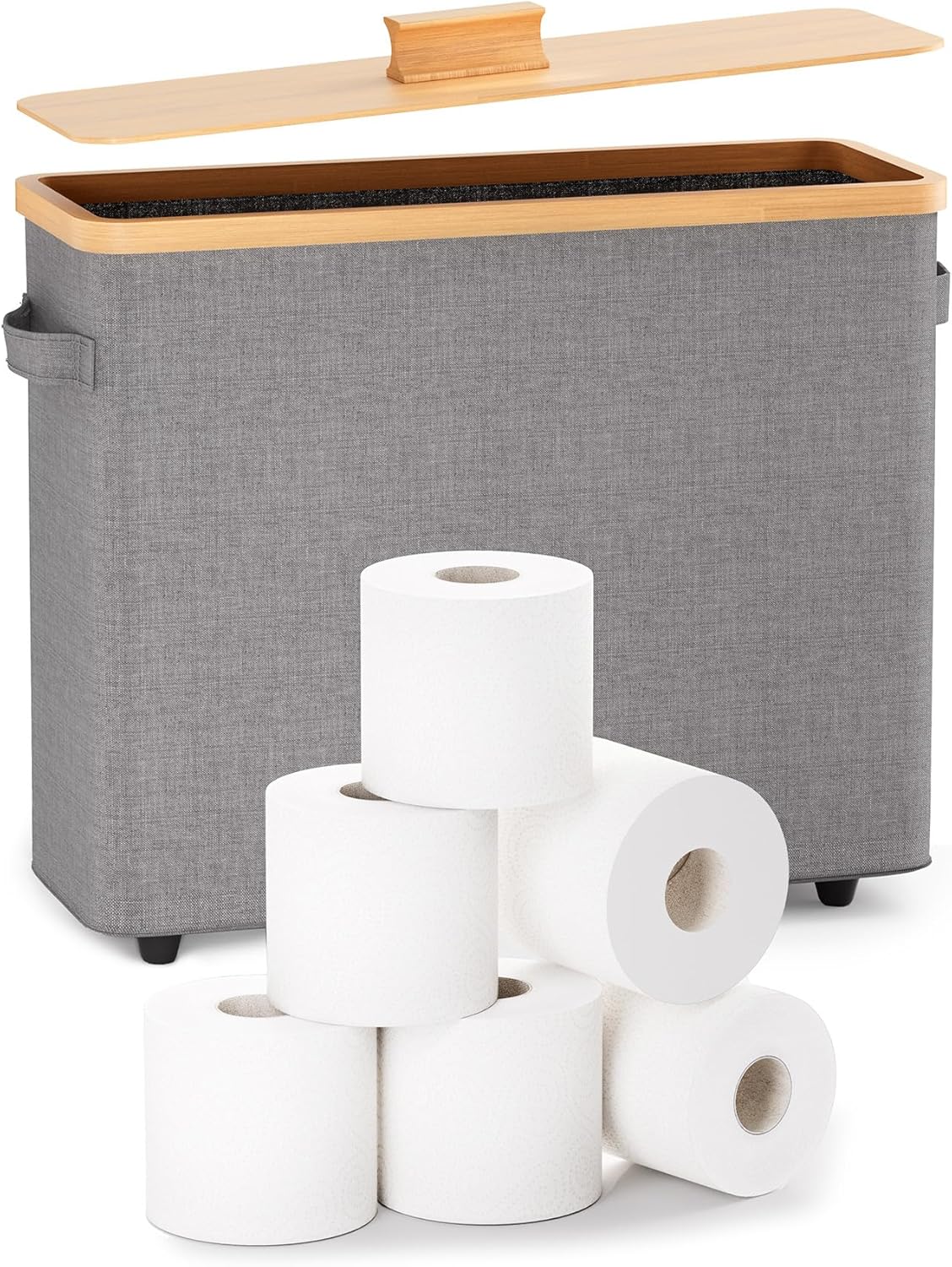 Amazon.com: Bulado Toilet Paper Storage Stand, Toilet Paper Basket with ...