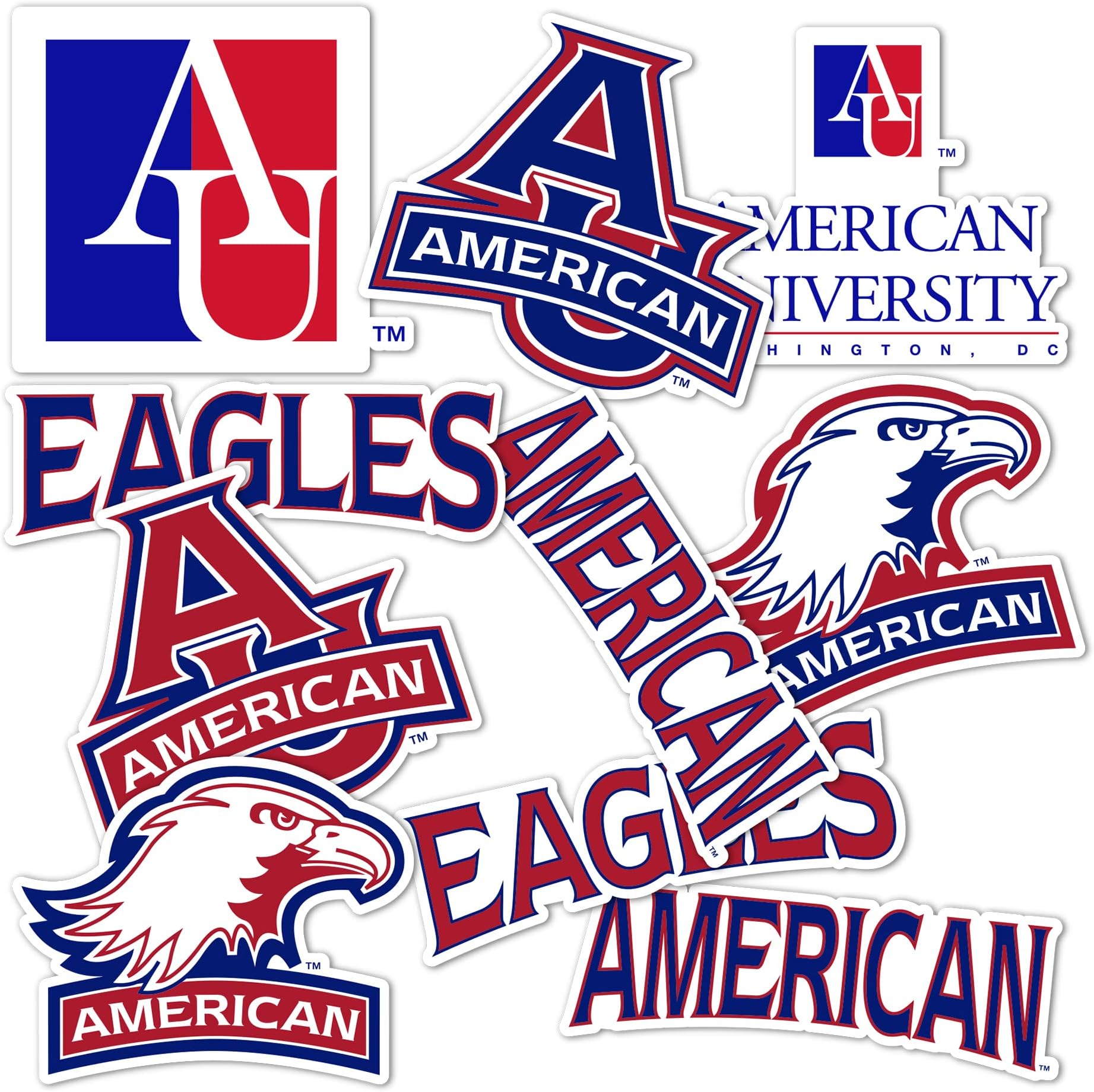 Amazon.com: American University Sticker AU Eagles Stickers Vinyl Decals ...