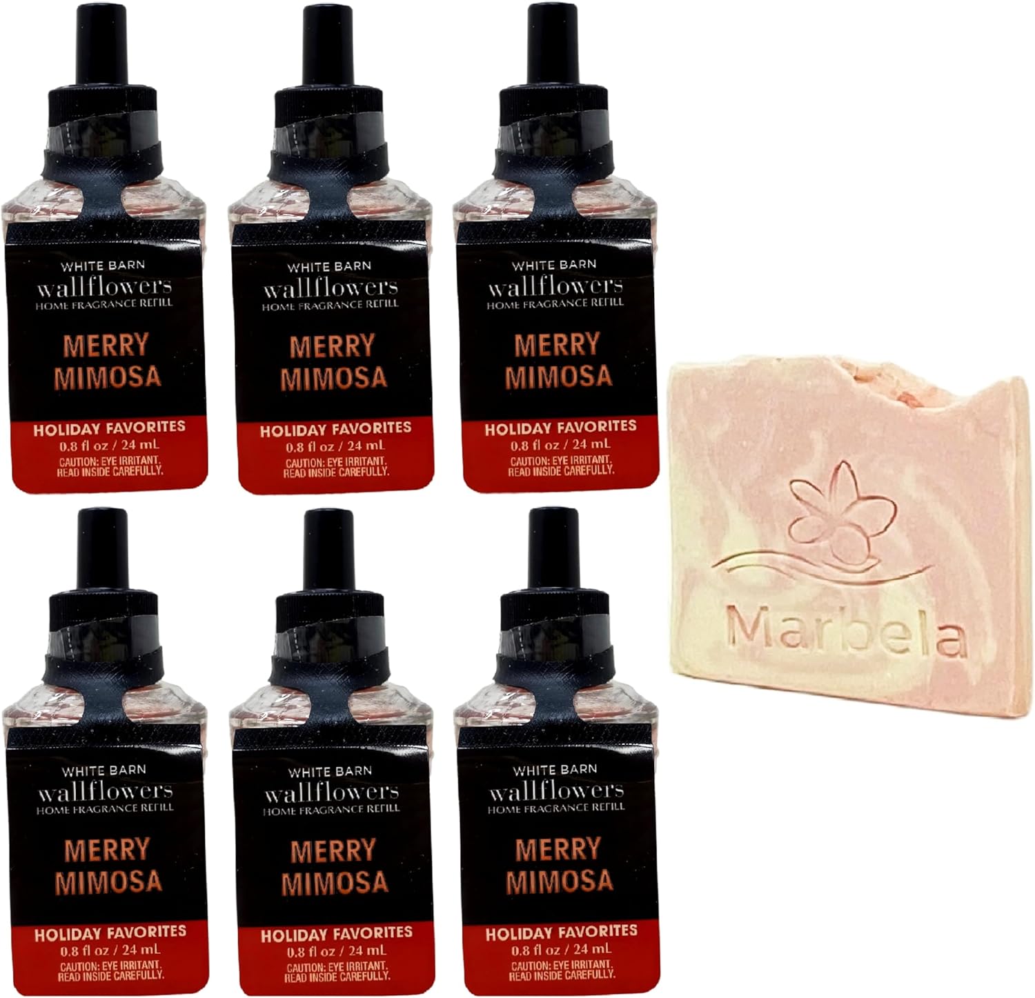 Amazon.com: Bath & Body Works Merry Mimosa 6 Pack Wallflowers Home ...