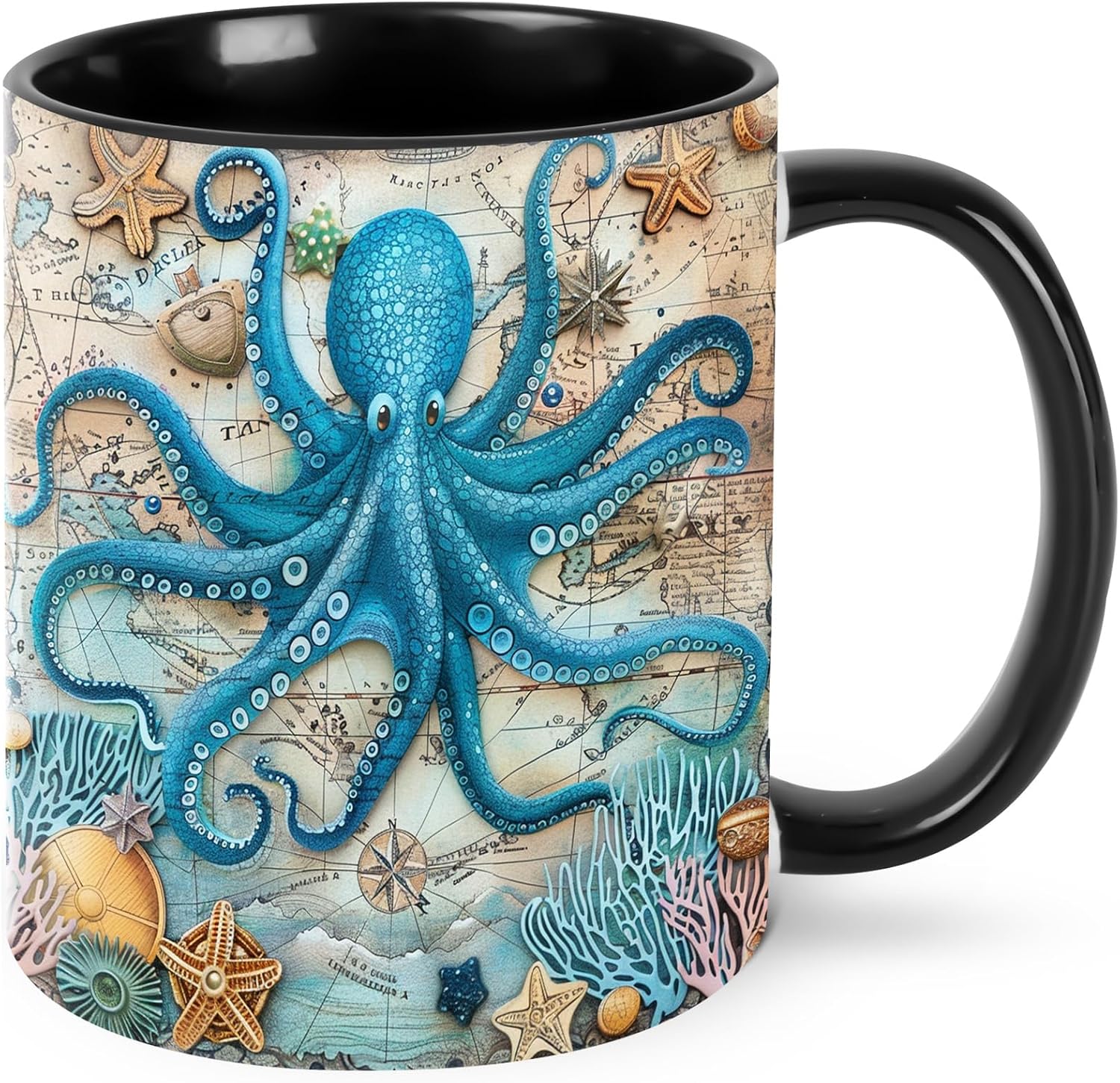 Amazon.com | Qceqkul Octopus Coffee Mug 11 OZ Ceramics Tea Cup Women ...