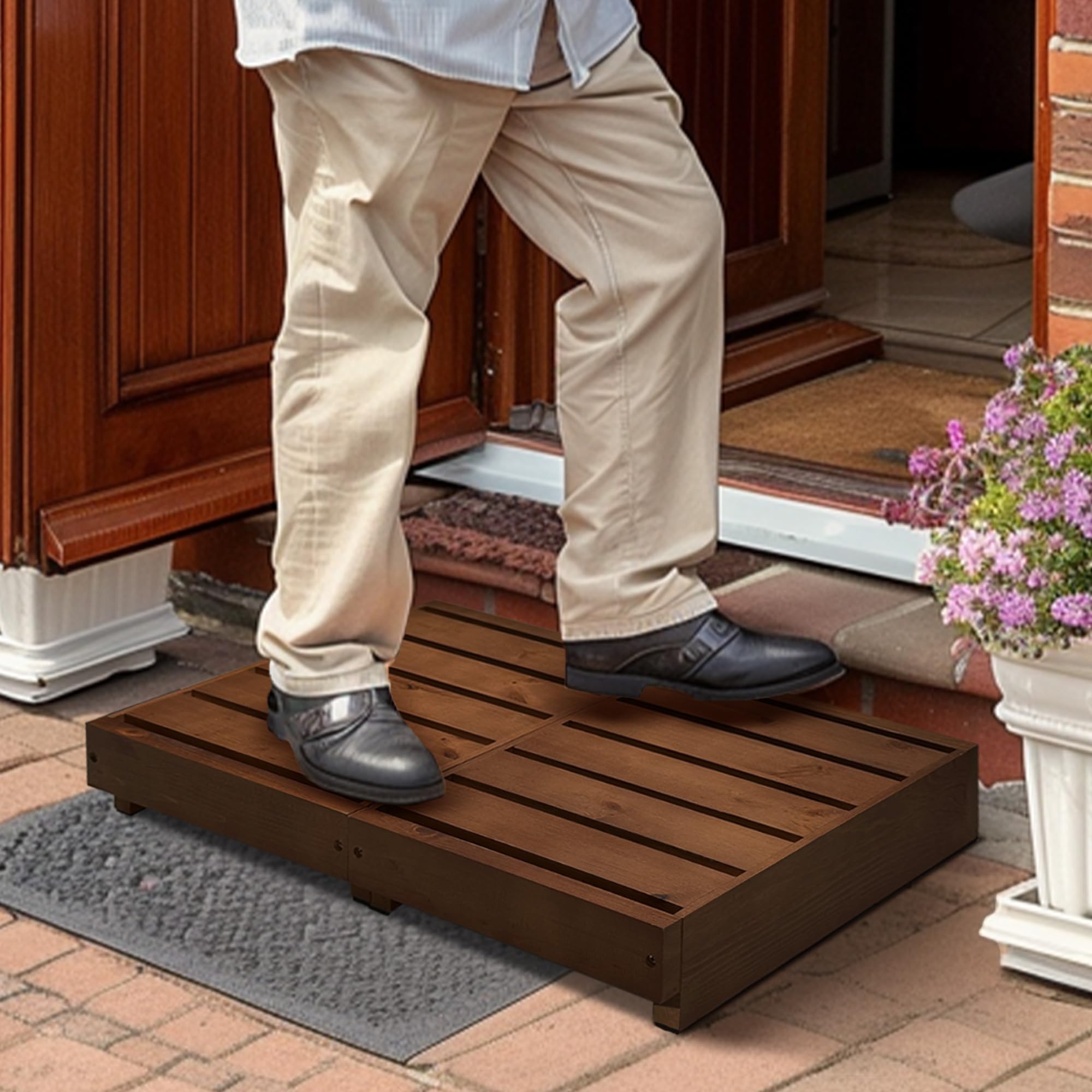 Amazon.com: Koretech Outdoor Steps 3.5'' Height, Indoor Wooden Step ...