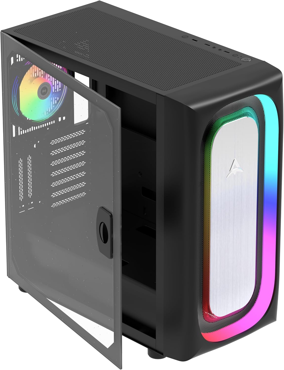 Amazon.com: ALSEYE Ai-Pro Black E-ATX Gaming PC Case with Pre-Installed ...