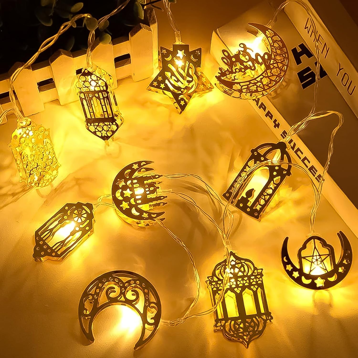 Ramadan Decorations Lights,5.5Ft Eid Fairy Lights 10Led Battery ...
