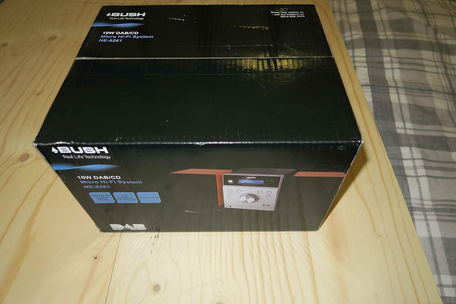 Exciting Bush CD Micro System with DAB Wooden Speakers with ...