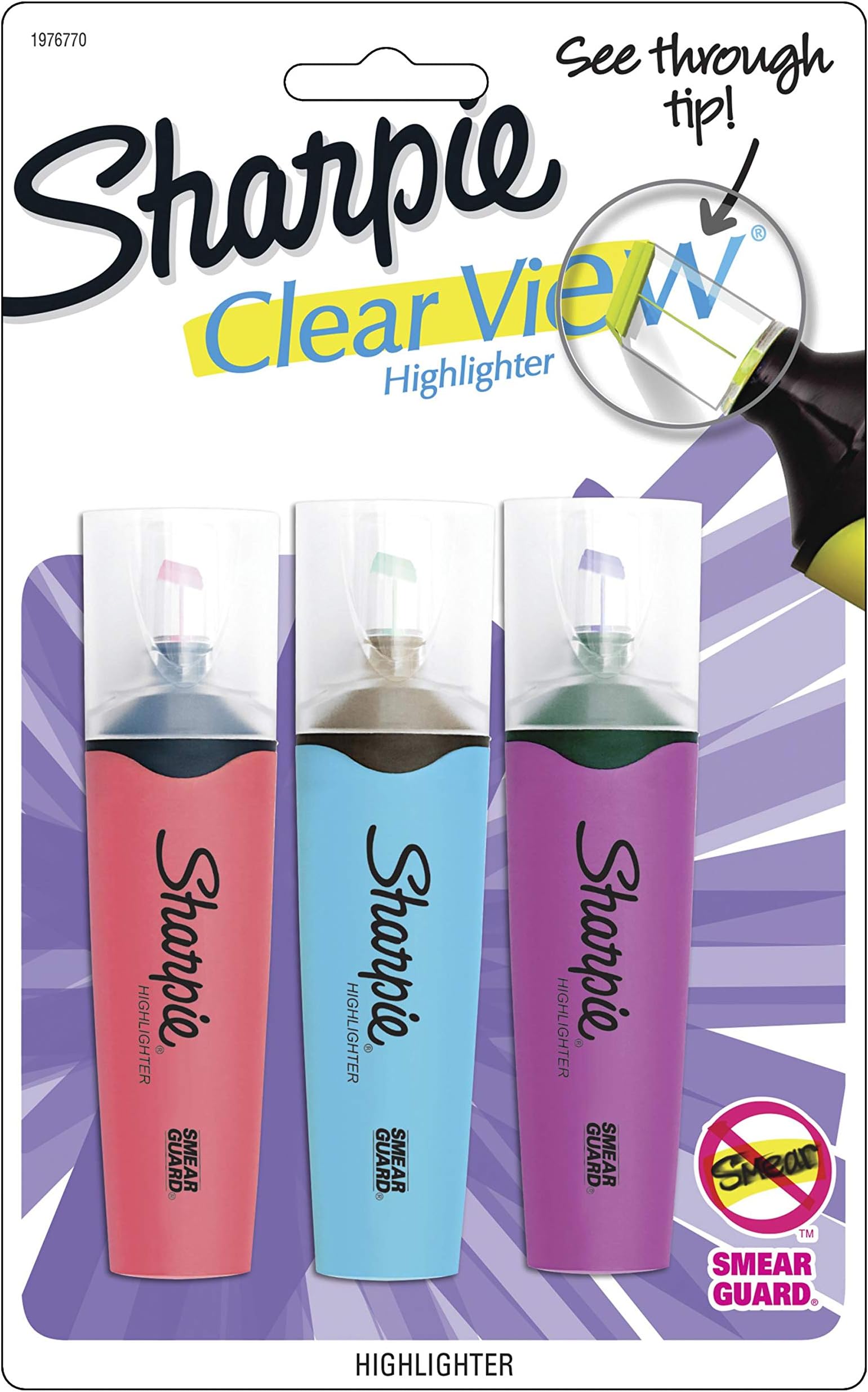 Amazon.com : SHARPIE Clear View Highlighters, Chisel Tip, Assorted ...