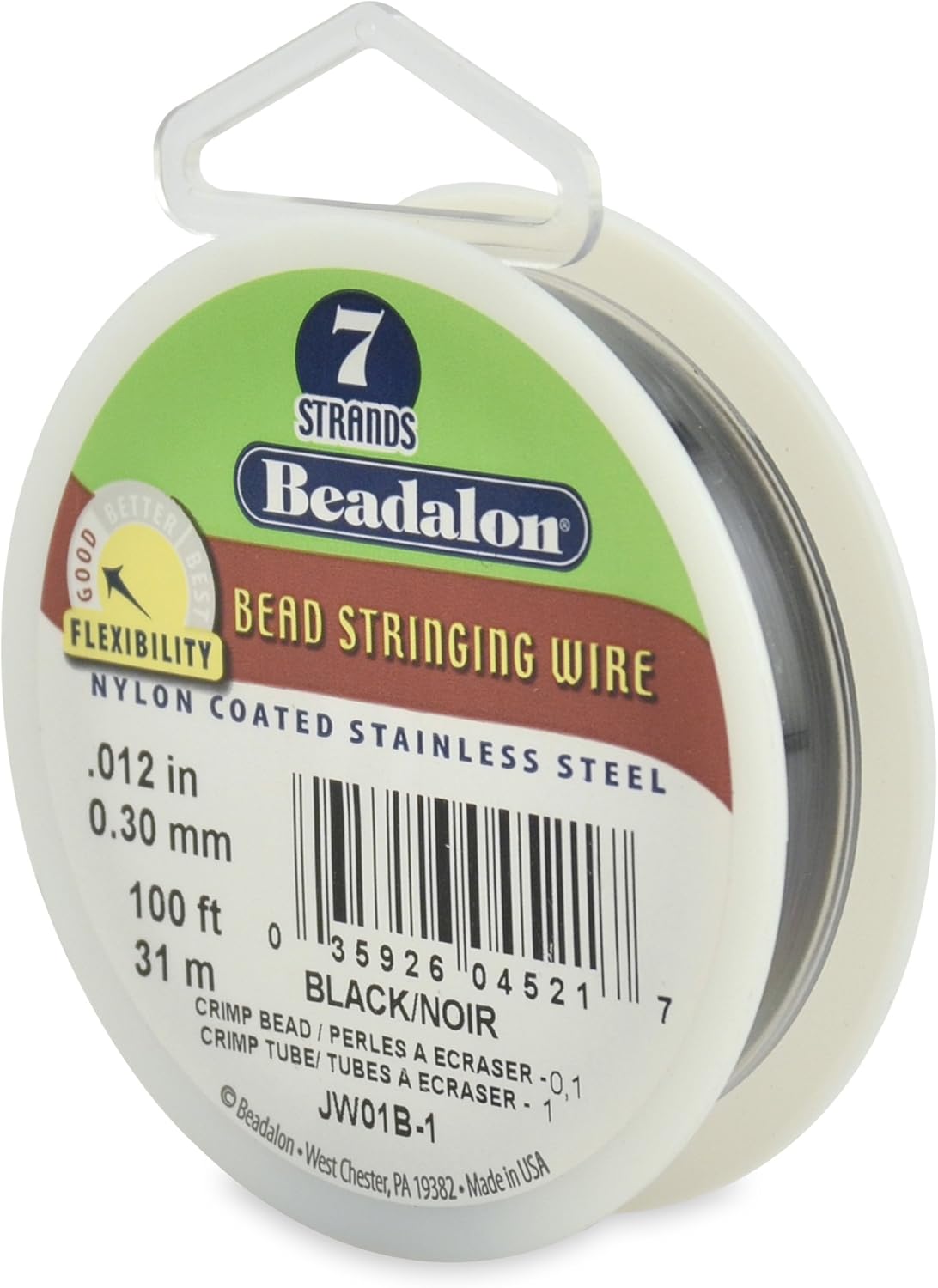 Amazon.com: Beadalon 100-Feet 7-Strand Stainless Steel Bead Stringing ...