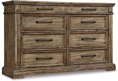 Amazon.com: Signature Design by Ashley Charmond Ornate 9 Drawer Dresser ...
