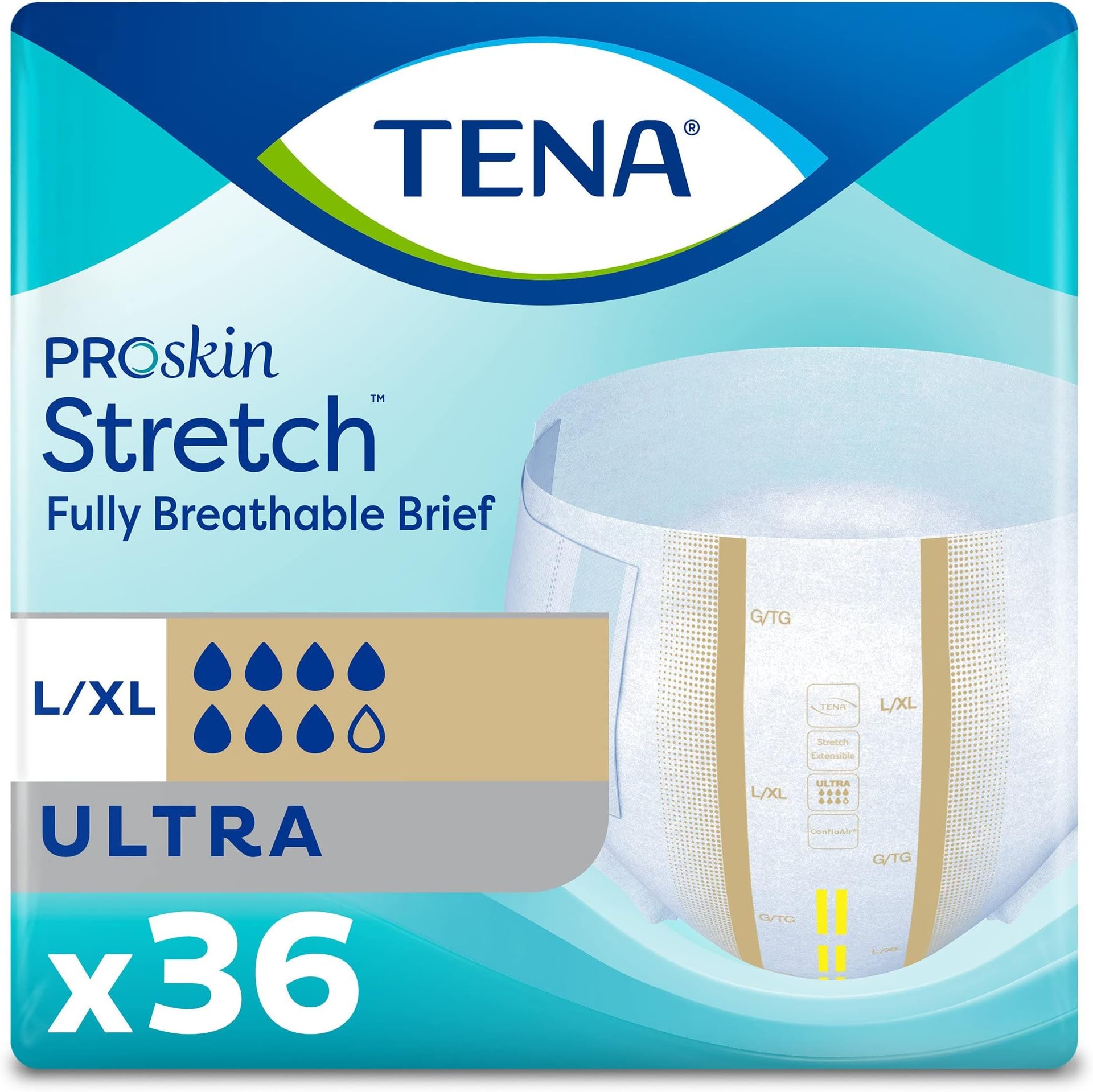 Amazon.com: TENA ProSkin Plus Disposable Underwear Pull On with Tear ...