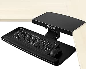 VIVO Adjustable Computer Keyboard and Mouse Platform Tray with Corner ...