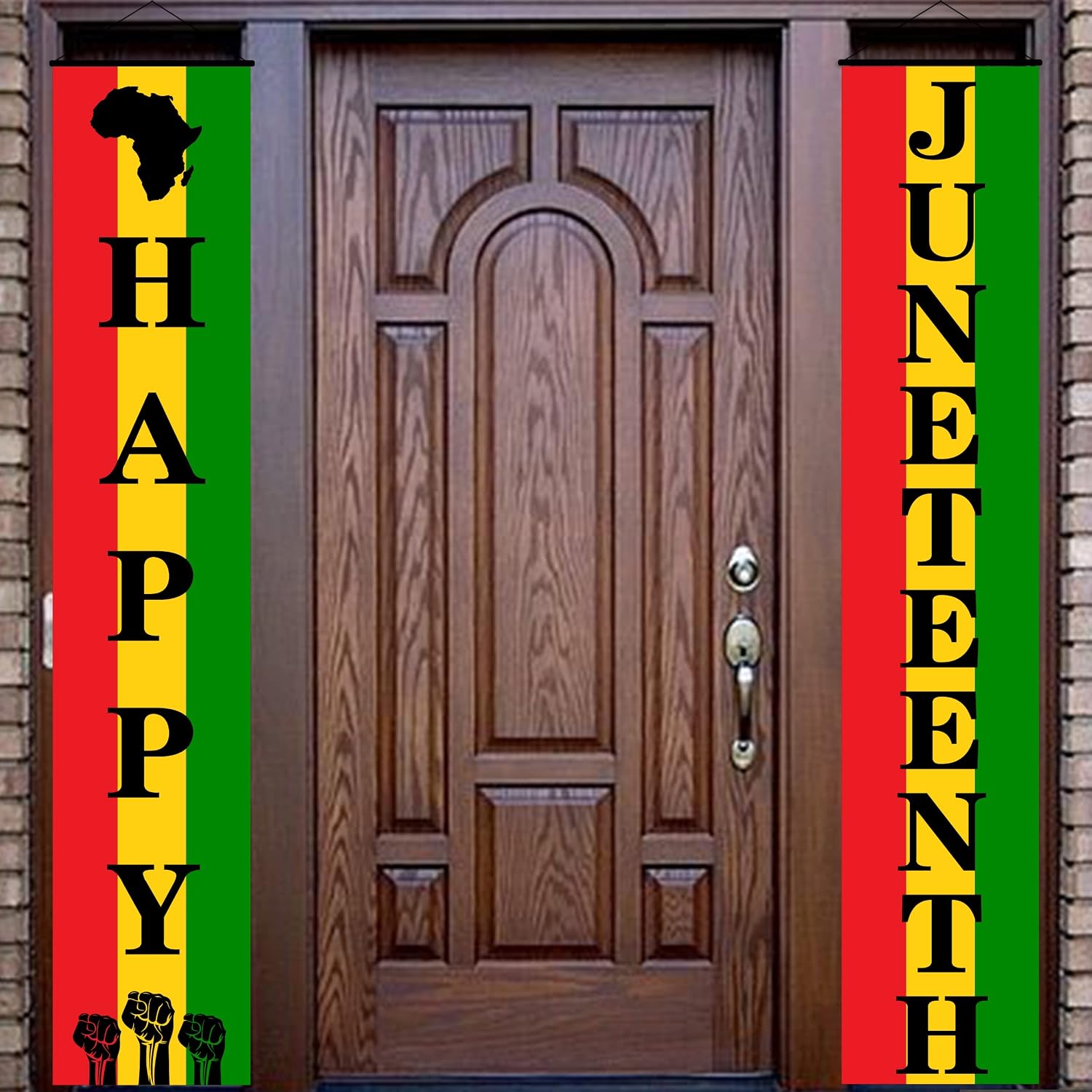 Amazon.com: Happy Juneteenth Porch Banner Decoration June 19th Freedom ...