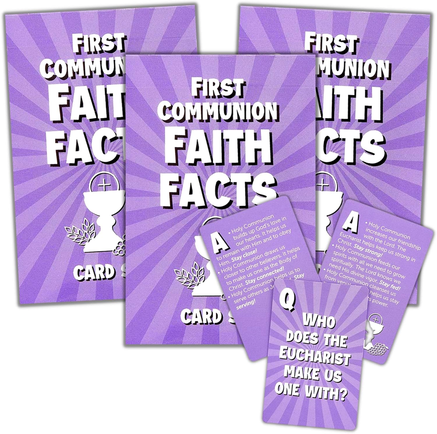 Amazon.com: Needzo First Communion Facts and Activity Cards, Catholic ...