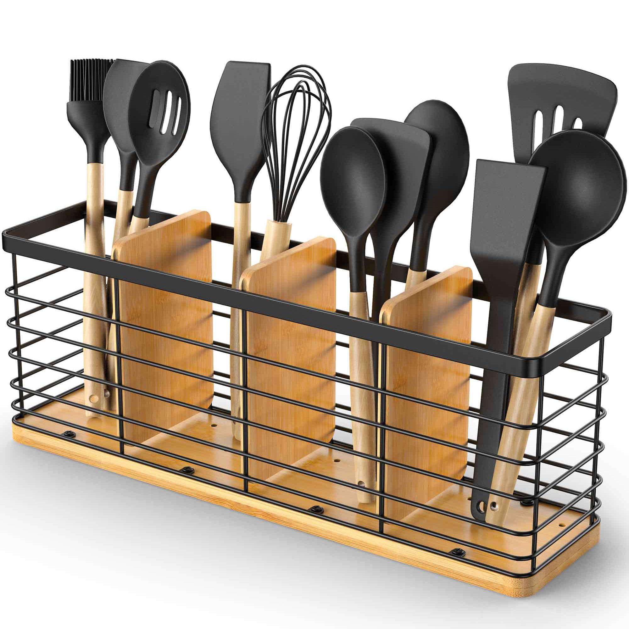 Amazon.com: ALOCEO Kitchen Utensil Holder for Countertop - Large Matte ...