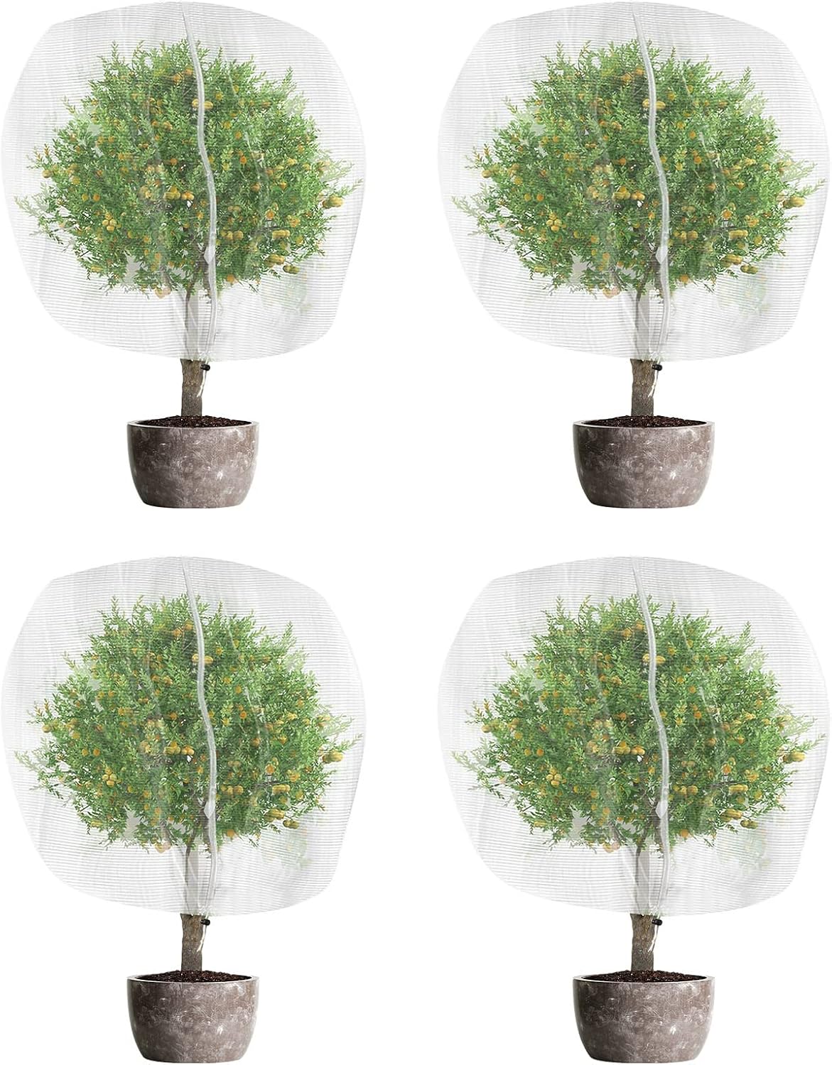 Amazon.com : 4 Pcs 6.5 x 8.2 Feet Fruit Tree Netting Insect Bird ...