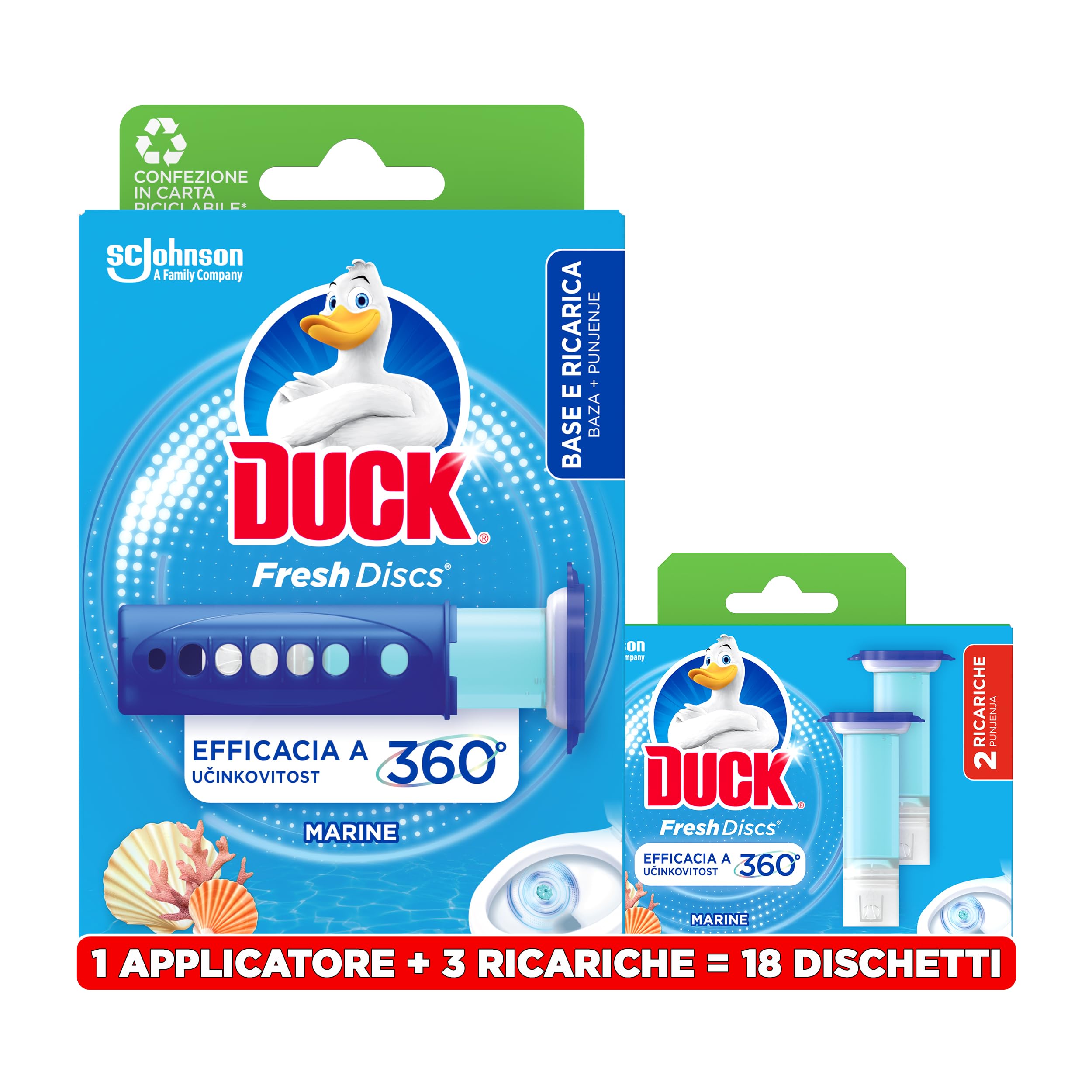 Duck Fresh Discs, Detergente Bagno con Applicatore, Dischi Gel ...