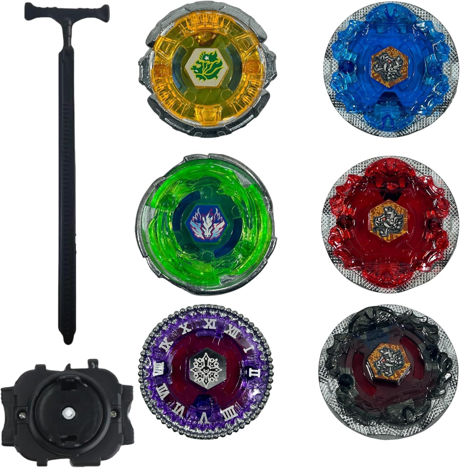 KIT Pião de Metal, Bay Blade, Pião Com Lançador, Pião Com Luz ...