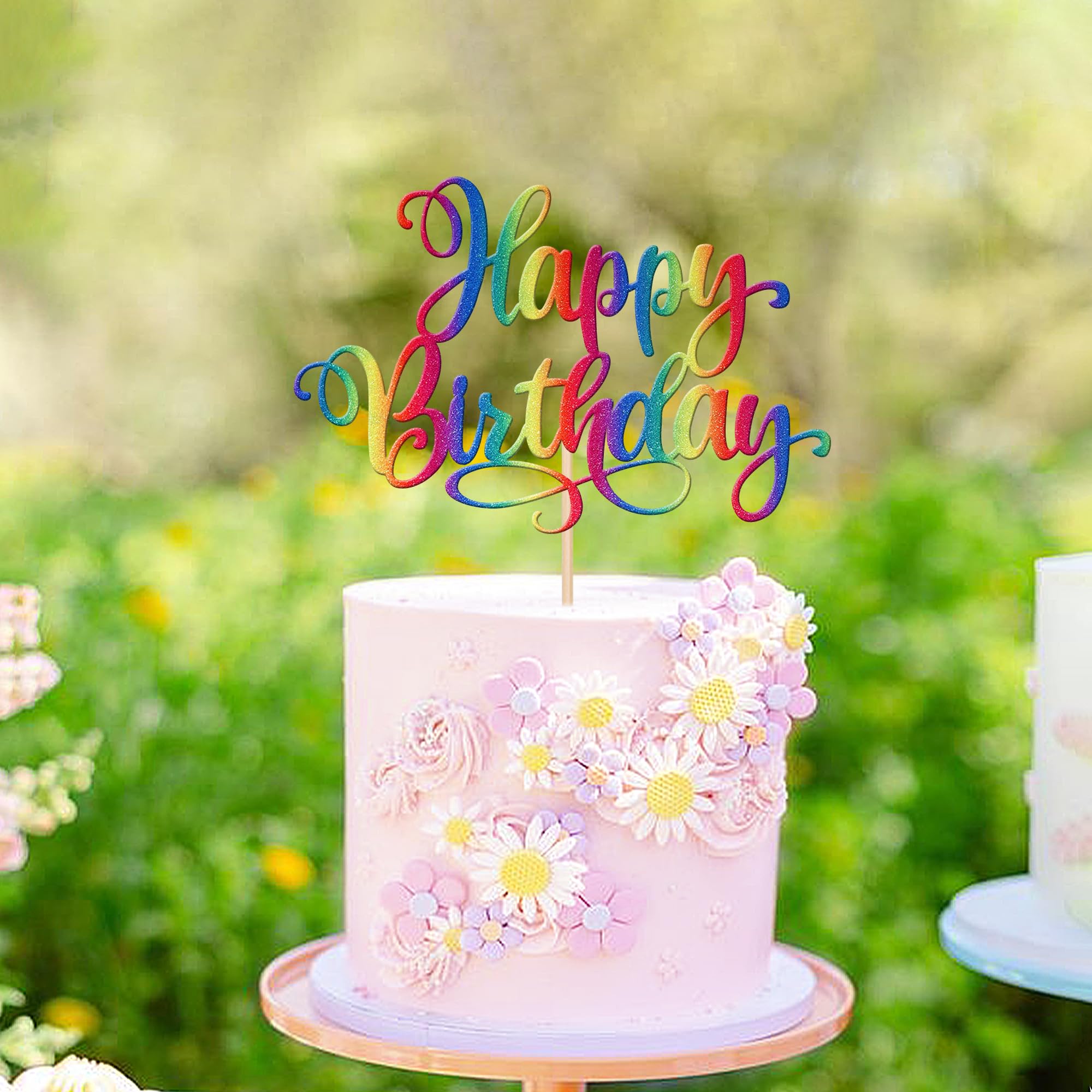 Snapklik.com : 1 PCS Happy Birthday Cake Topper Glitter Happy Birthday ...
