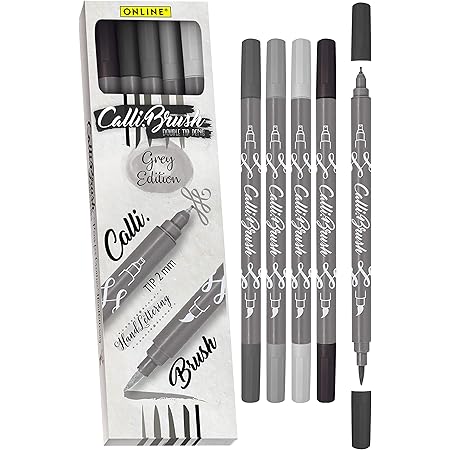 STATIONERY ISLAND Cool Grey Sketch Markers - Set of 11 - Carry Case ...