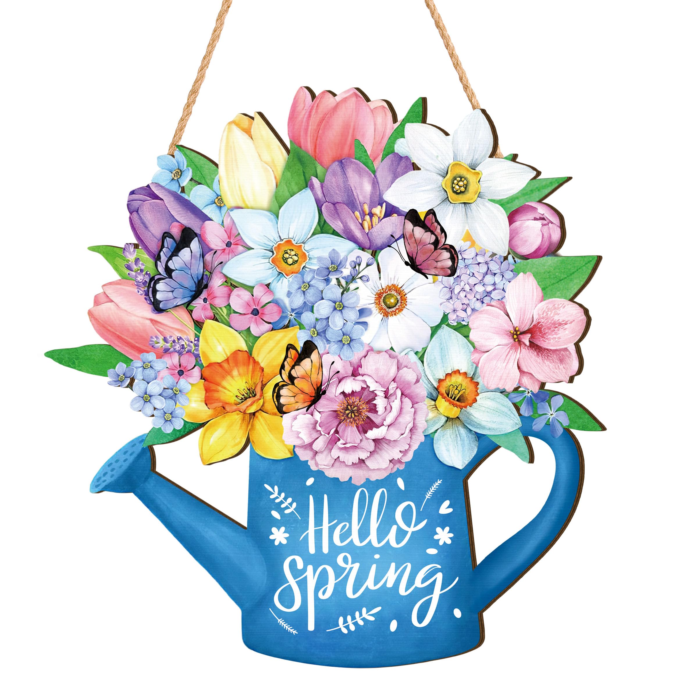 Amazon.com : YHNTGB Spring door decorations Spring welcome hanging sign ...