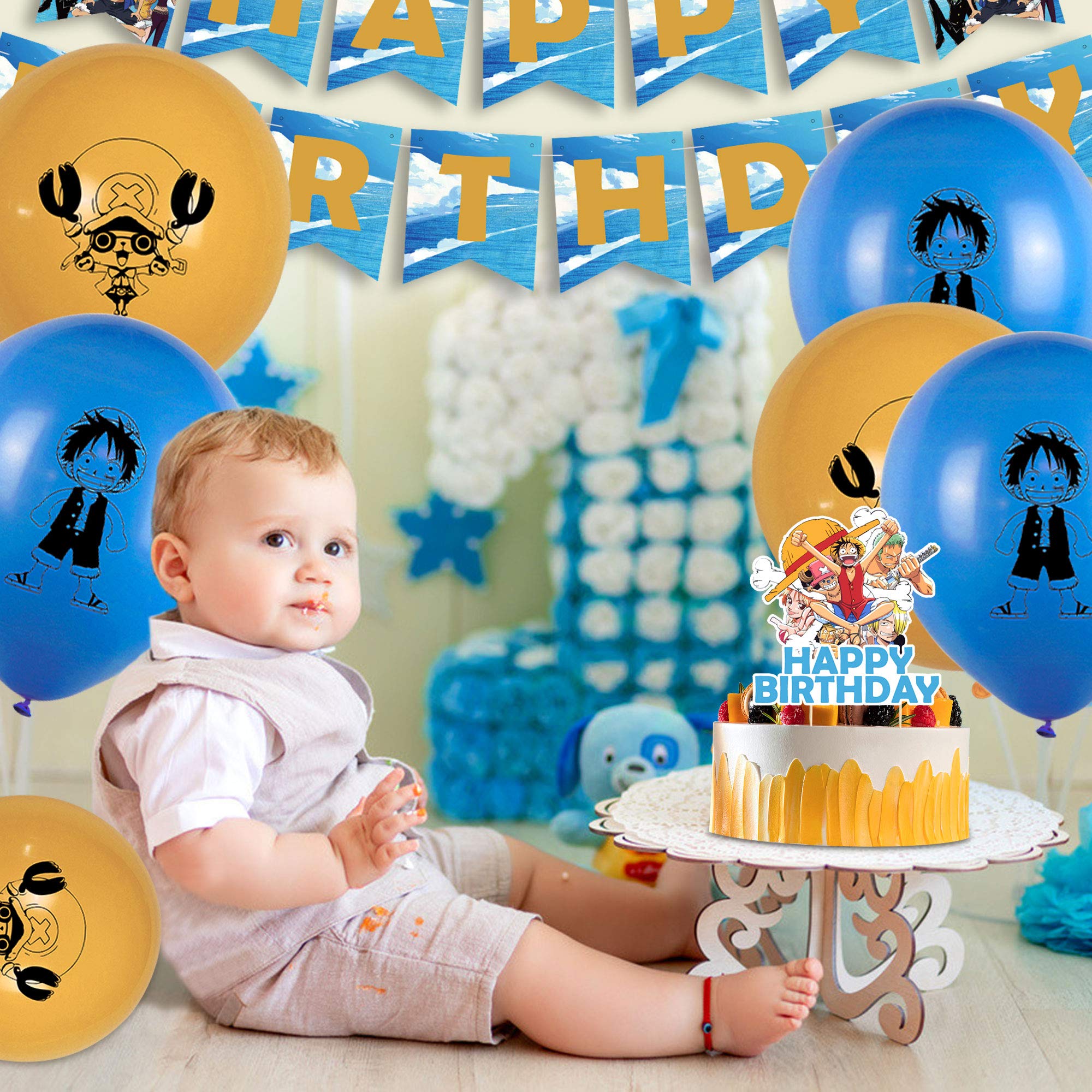 One Piece Birthday Party Decorations 48 Pcs One Piece Anime ...