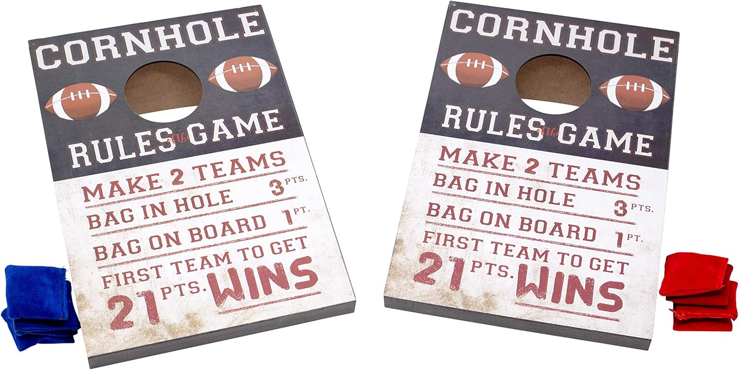 Amazon.com: Boston Warehouse Tabletop Cornhole Game Set with 8 Bean ...
