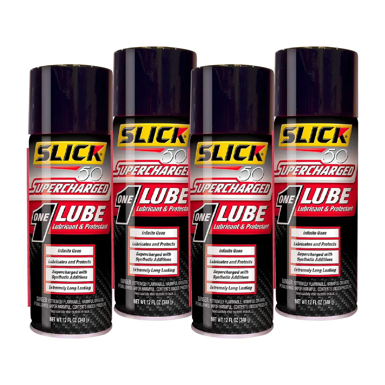 Buy Slick 50 One Lube Spray Lubricant & Protectant 4 Pack, Supercharged ...