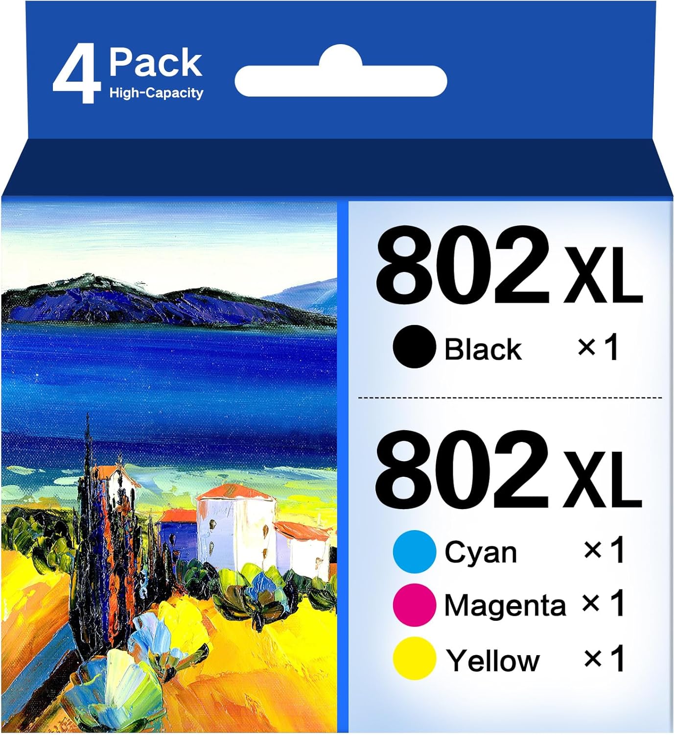 Amazon.com: 802XL Ink Cartridges Combo Pack Remanufactured 802 XL for ...