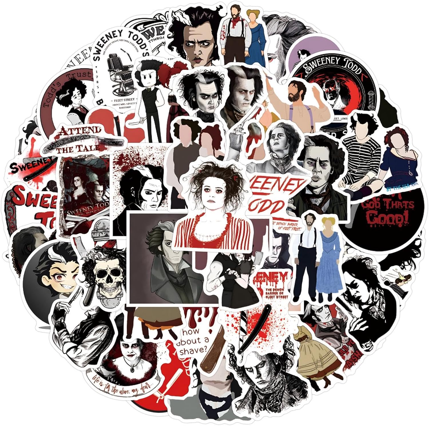 Movie Sticker Pack 100PCS Horror Movie Stickers Pack - Waterproof Vinyl ...