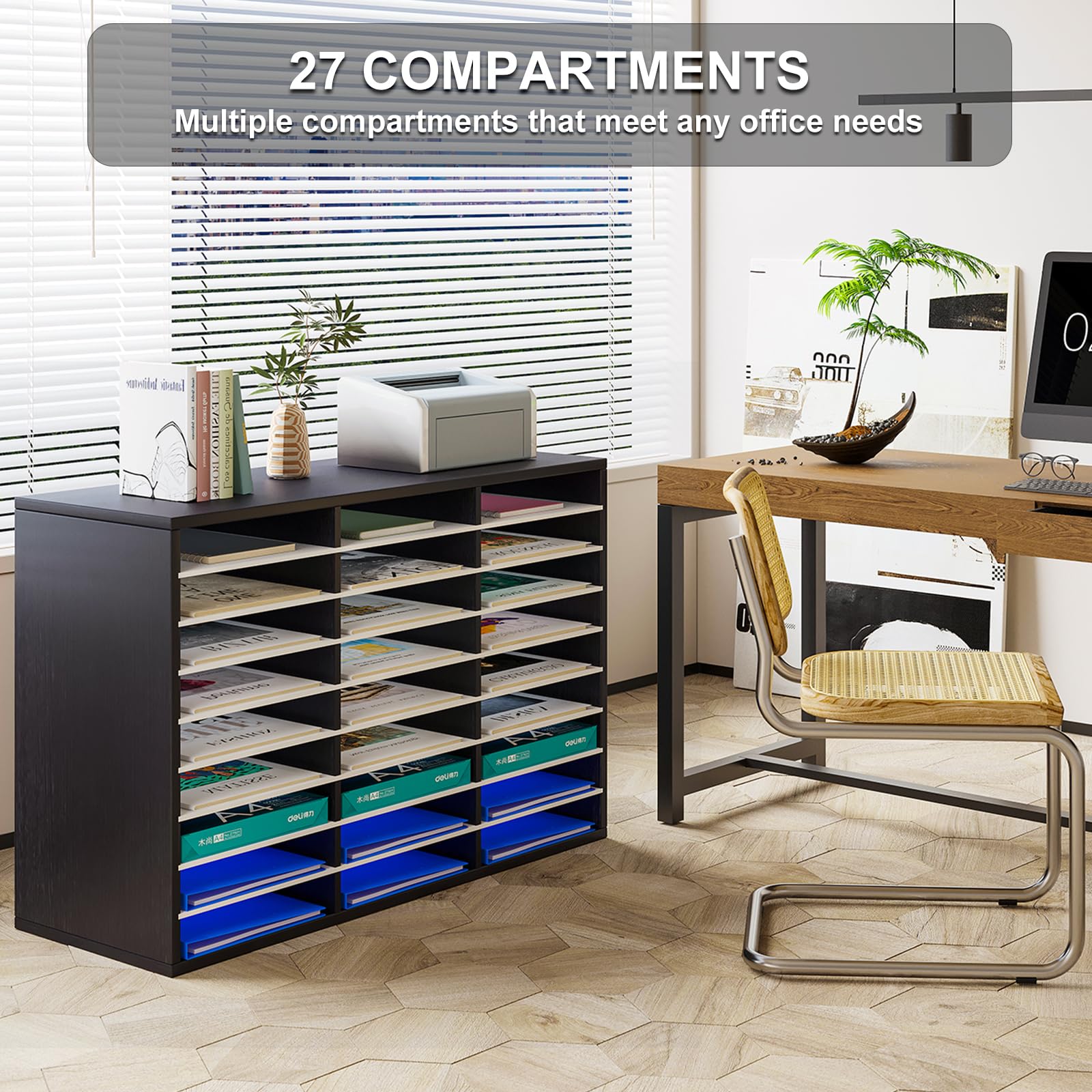 Snapklik.com : Mail Sorter Organizer, Wood Literature Organizer ...