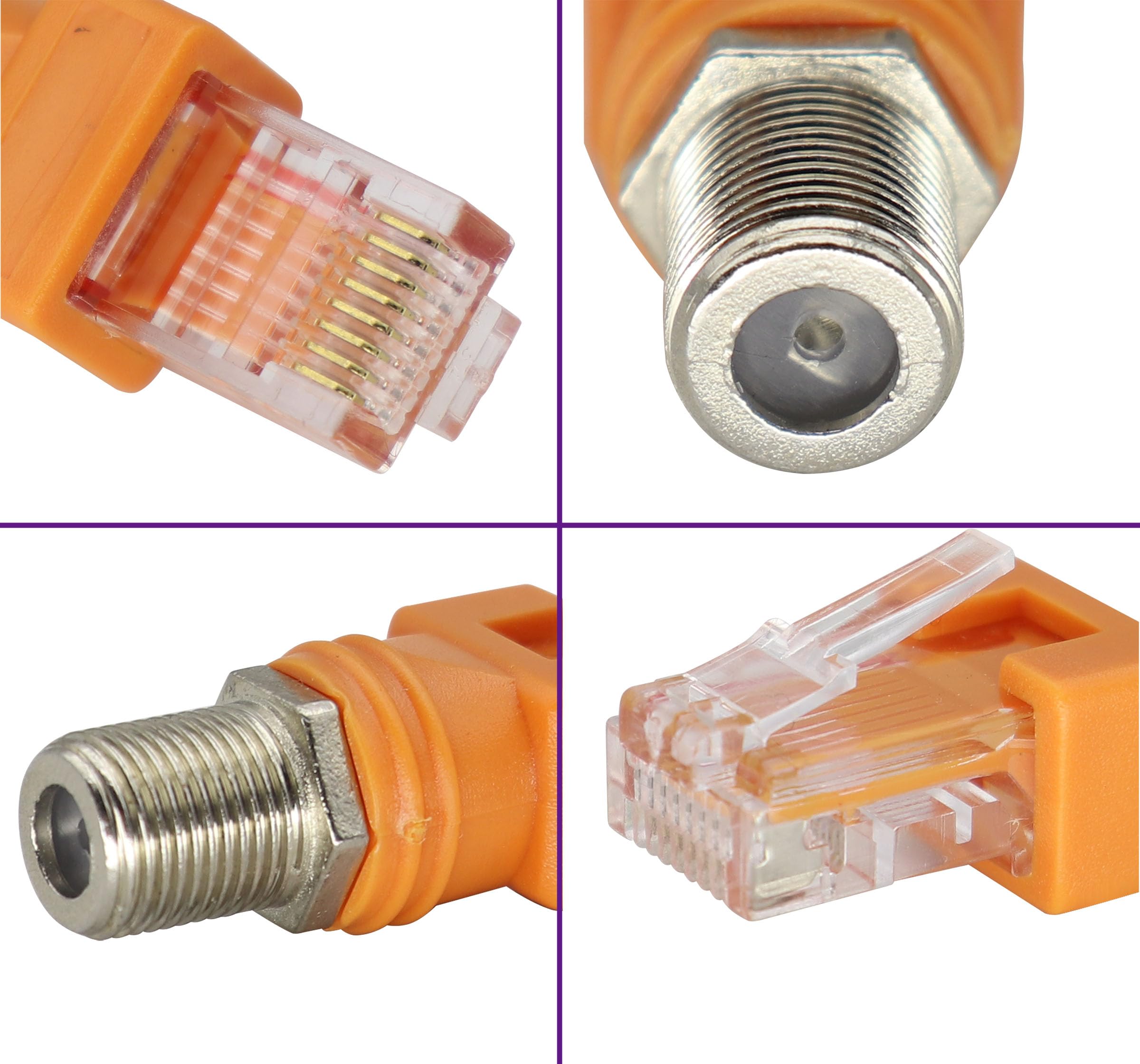 Snapklik.com : AAOTOKK RF Female To RJ45 Male Ethernet Coaxial Barrel ...