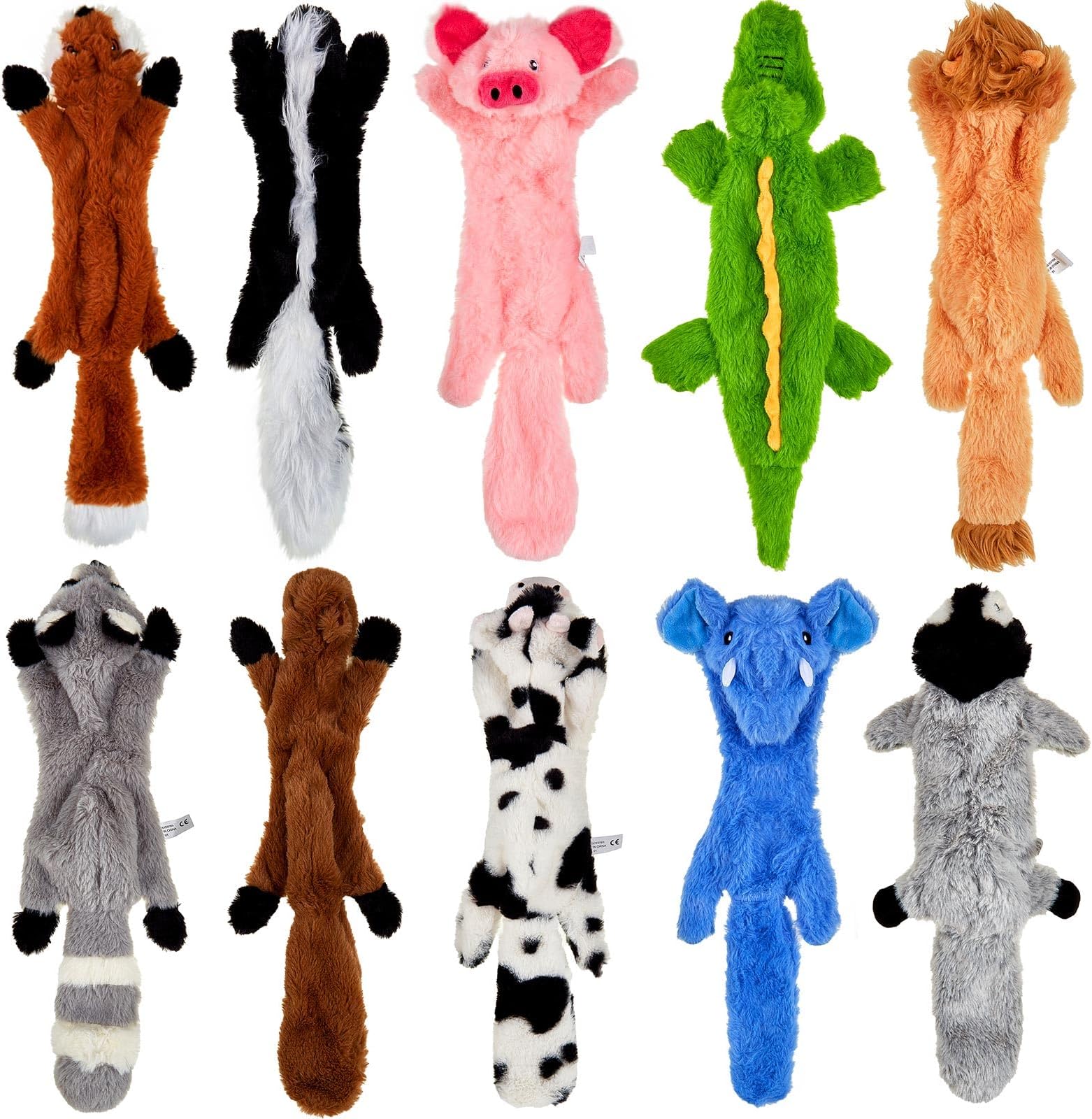 Pet Supplies : Syhood 10 Pack Dog Squeaky Toys No Stuffing Plush Chew ...