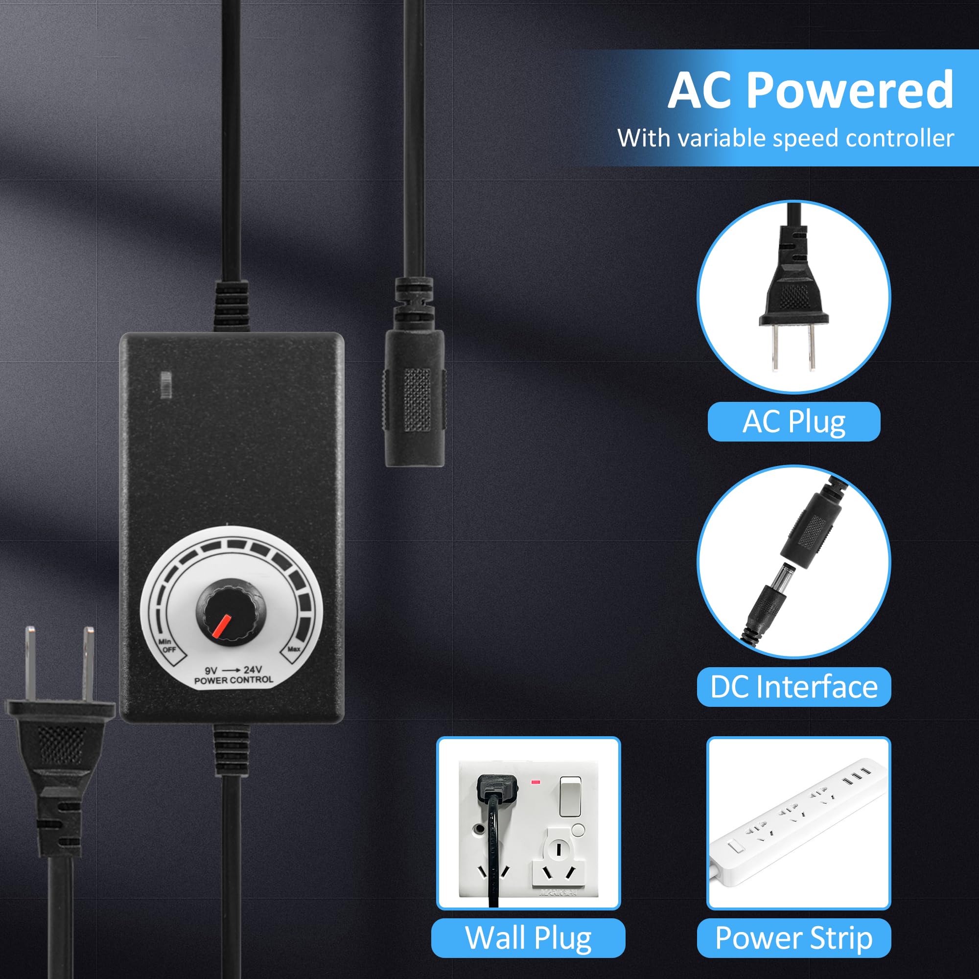 Snapklik.com : 120mm DC Moisture-Proof Small Blower Fan High Speed ...