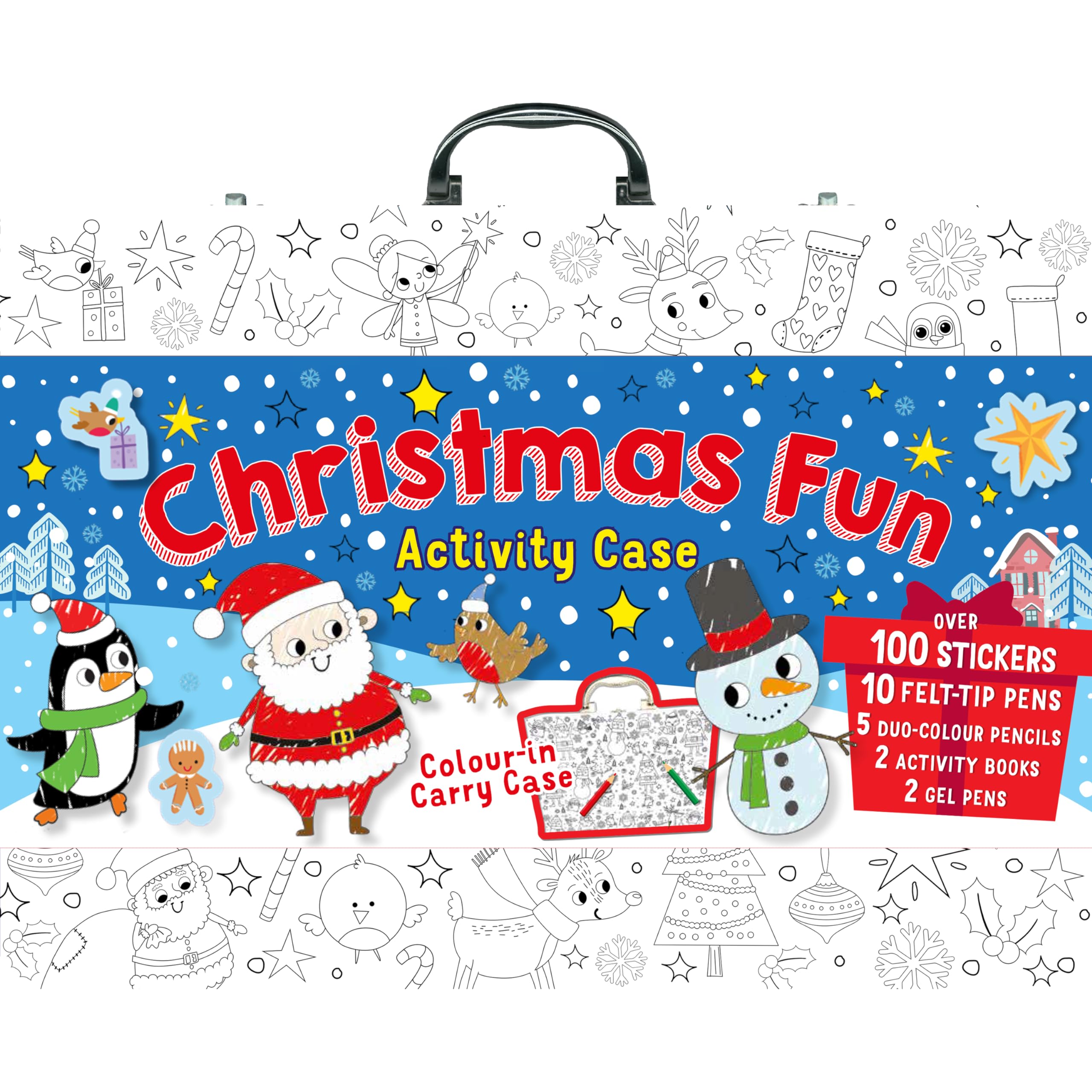 Bookoli – Christmas Fun Colour-in Carry Case | Gift Set for Children ...