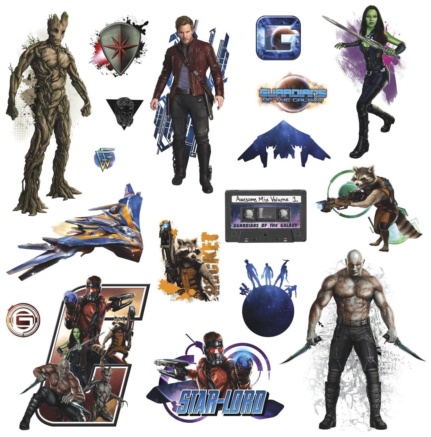 Snapklik.com : Guardians Of The Galaxy Peel And Stick Wall Decals