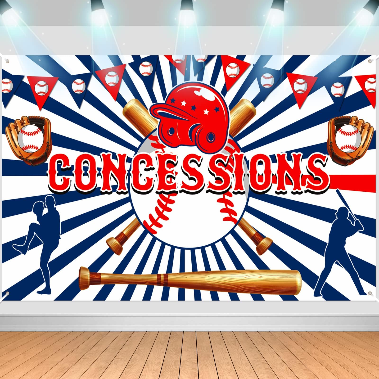Amazon.com: 2PCS Baseball Party Concessions Paper Banner - Sports ...