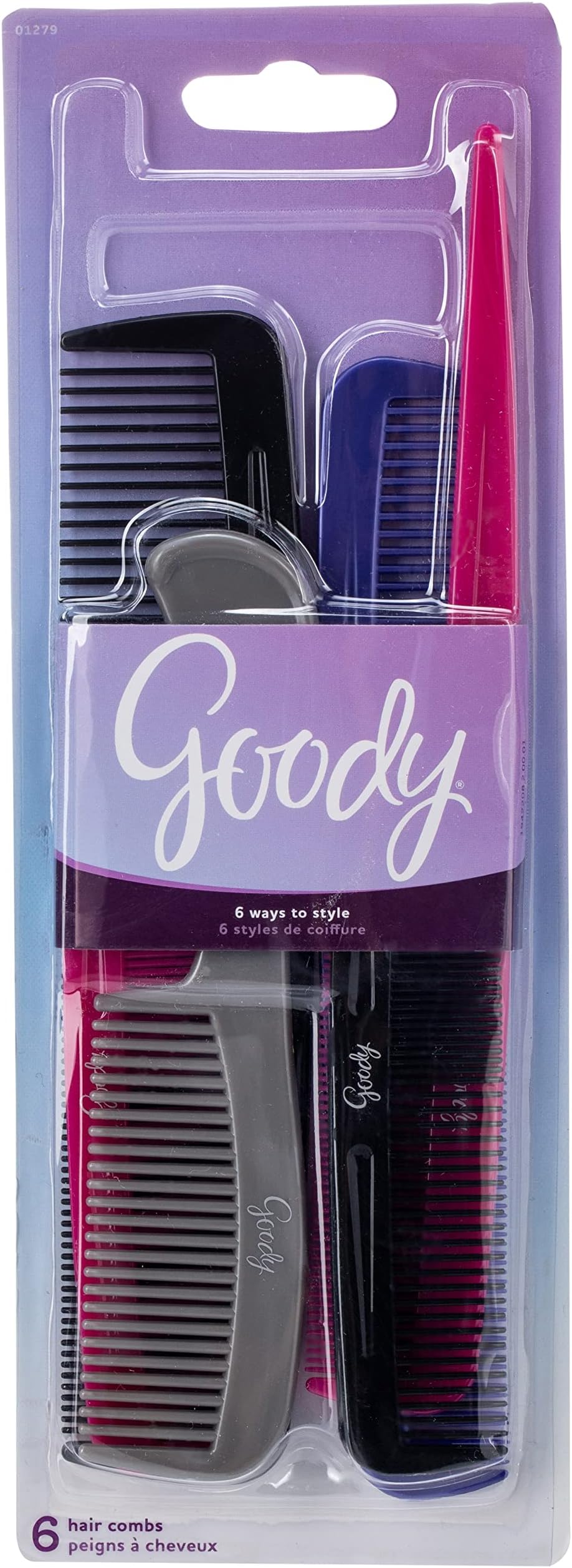 Amazon.com : Goody - Hair Products Family Set of 6 Combs - Assorted ...