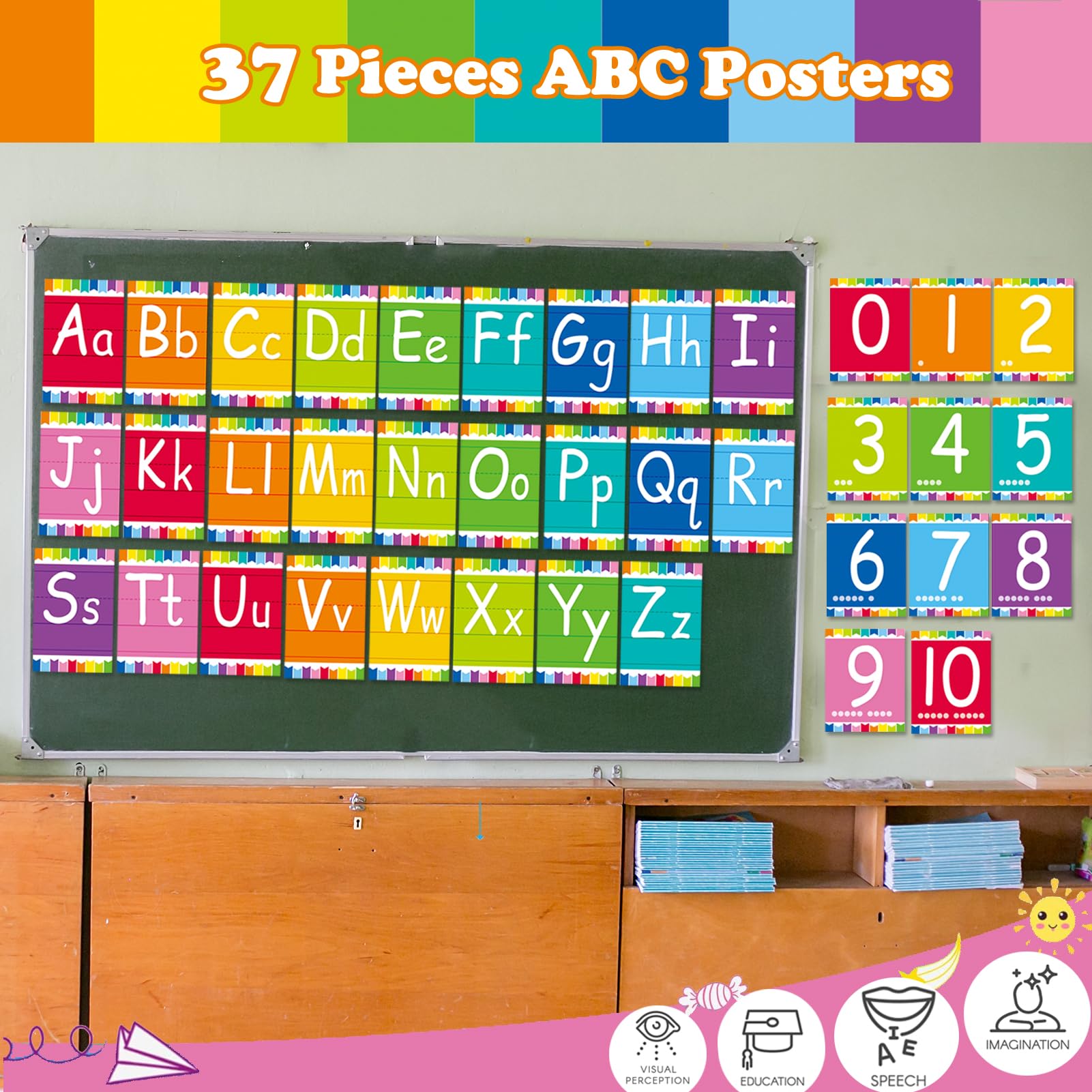 Snapklik.com : Bulletin Board Alphabet - ABC Alphabet Poster Classroom ...