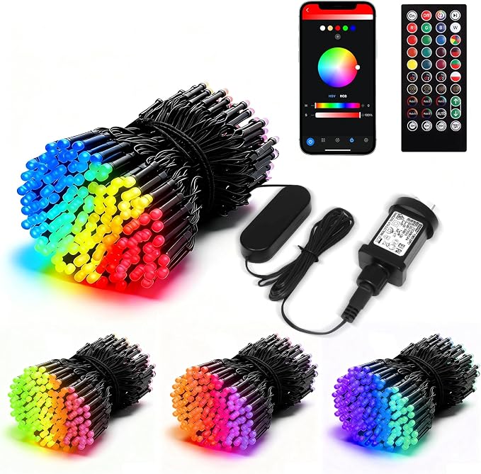 Smart Christmas Strings Lights, 30M 300 LED RGB Light String IP44 ...