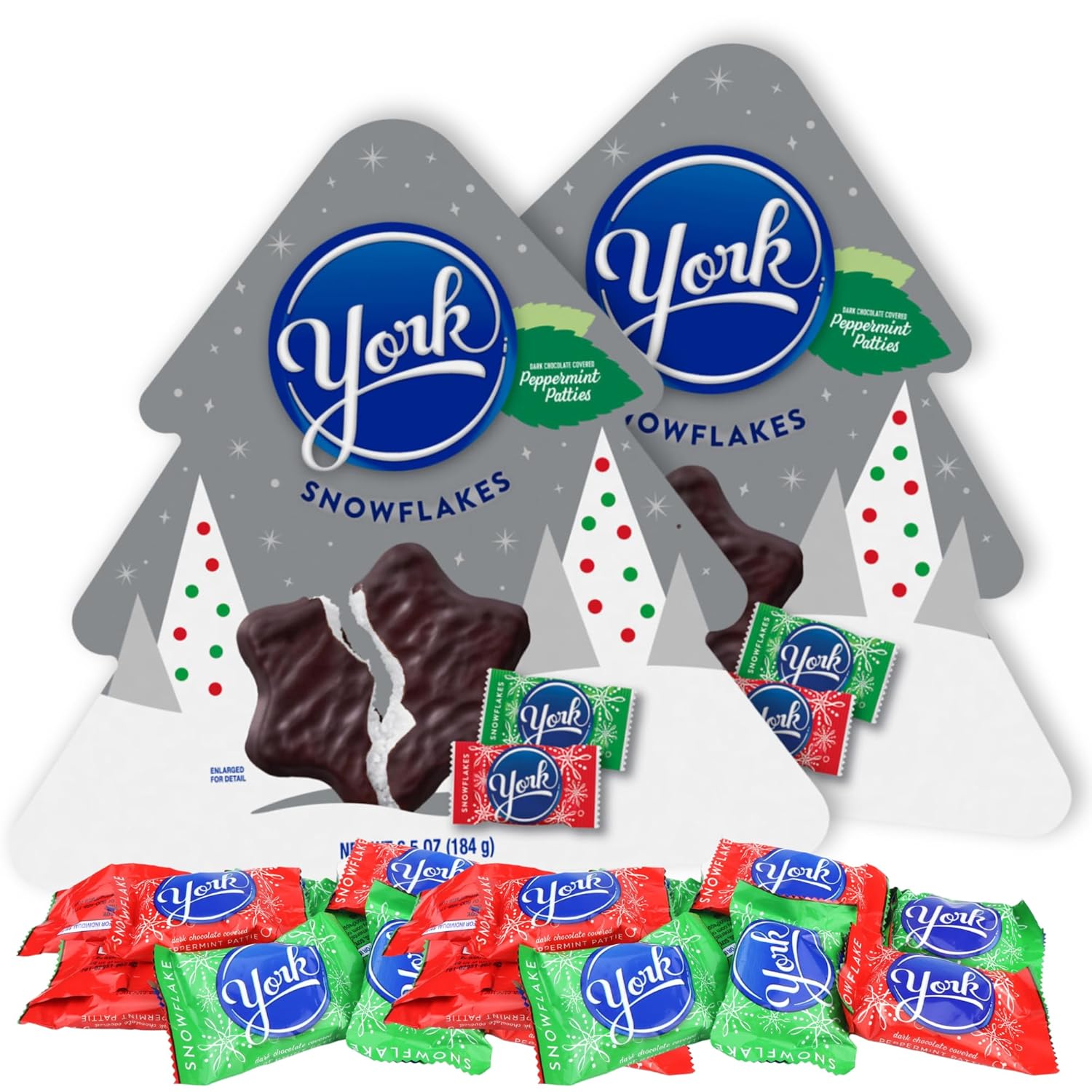 Amazon.com : Sweetzo York Peppermint Snowflakes Christmas Tree Gift Box ...
