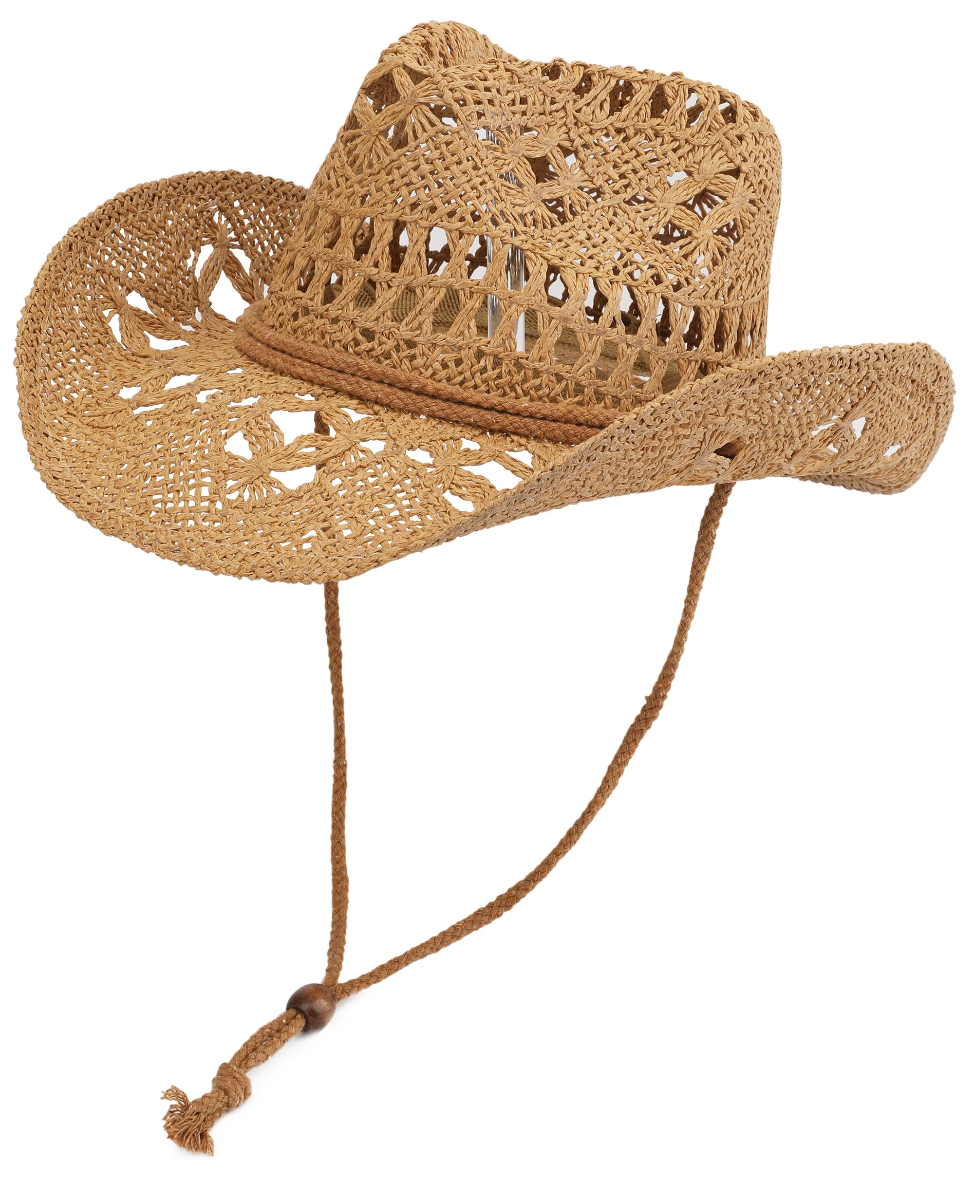 Snapklik.com : Melesh Straw Cowboy Hat For Women And Men