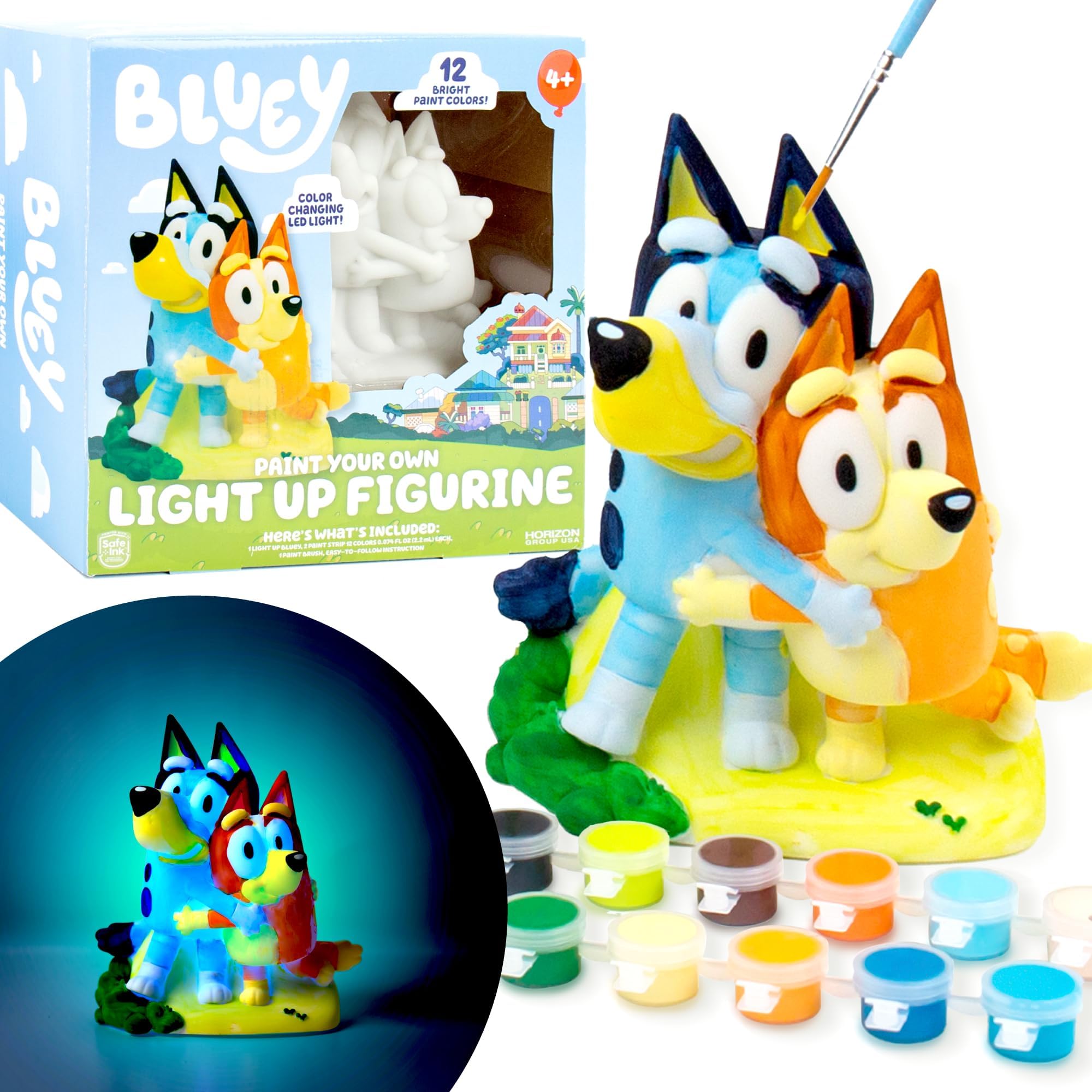 Bluey Paint Your Own Light Up Figurine Bingo Night Light | Desertcart ...