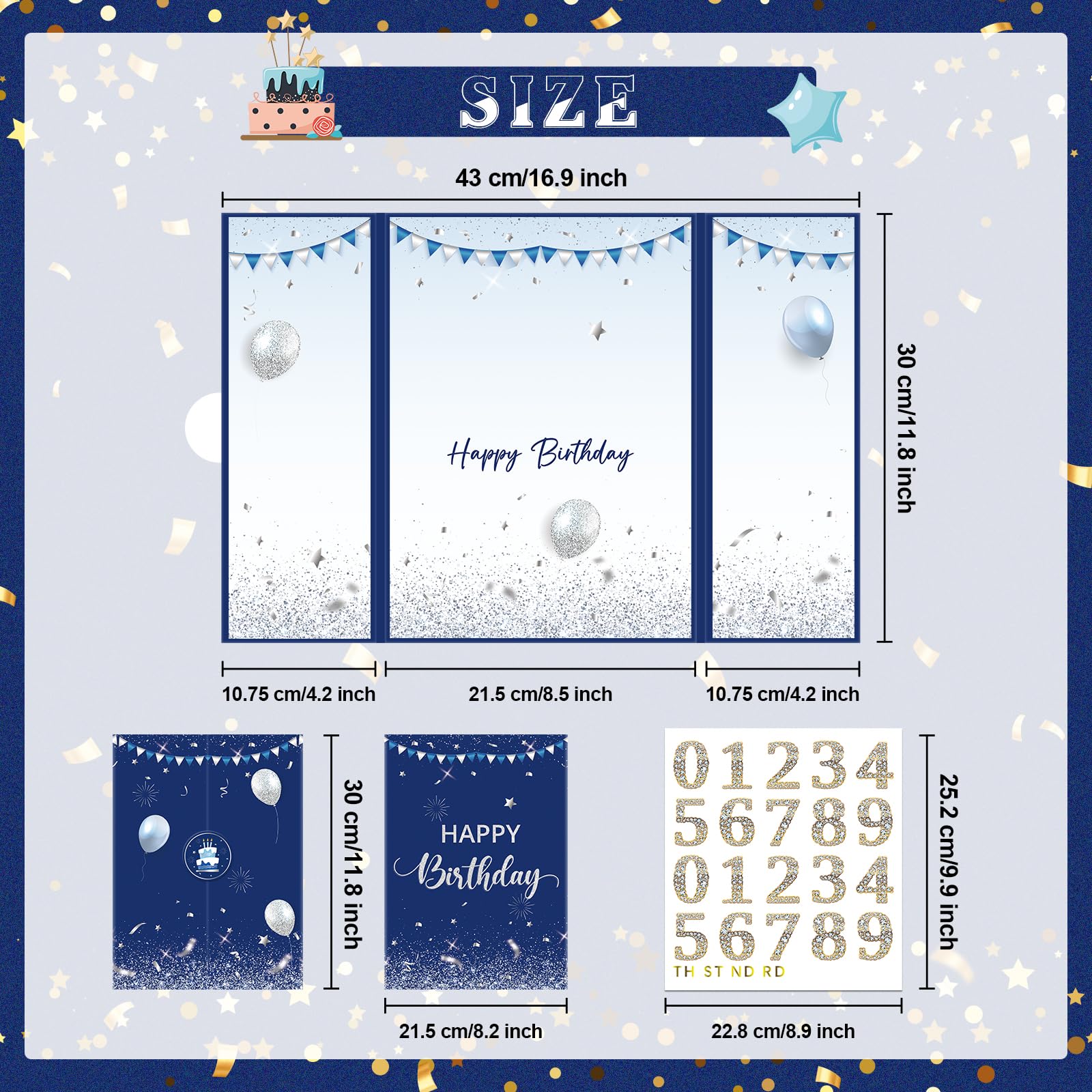 Snapklik.com : Large Birthday Guest Book, Birthday Party Signing Card ...