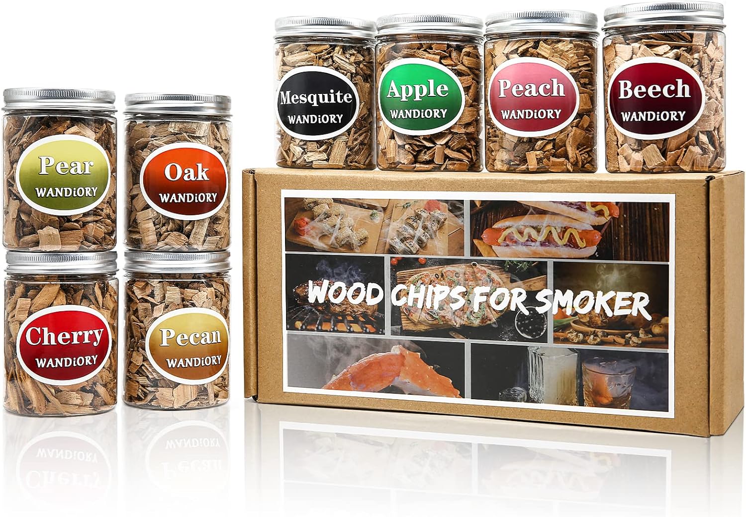 Amazon.com : WANDiORY Wood Chips for Smoker, Natural Smoking Wood Chips ...