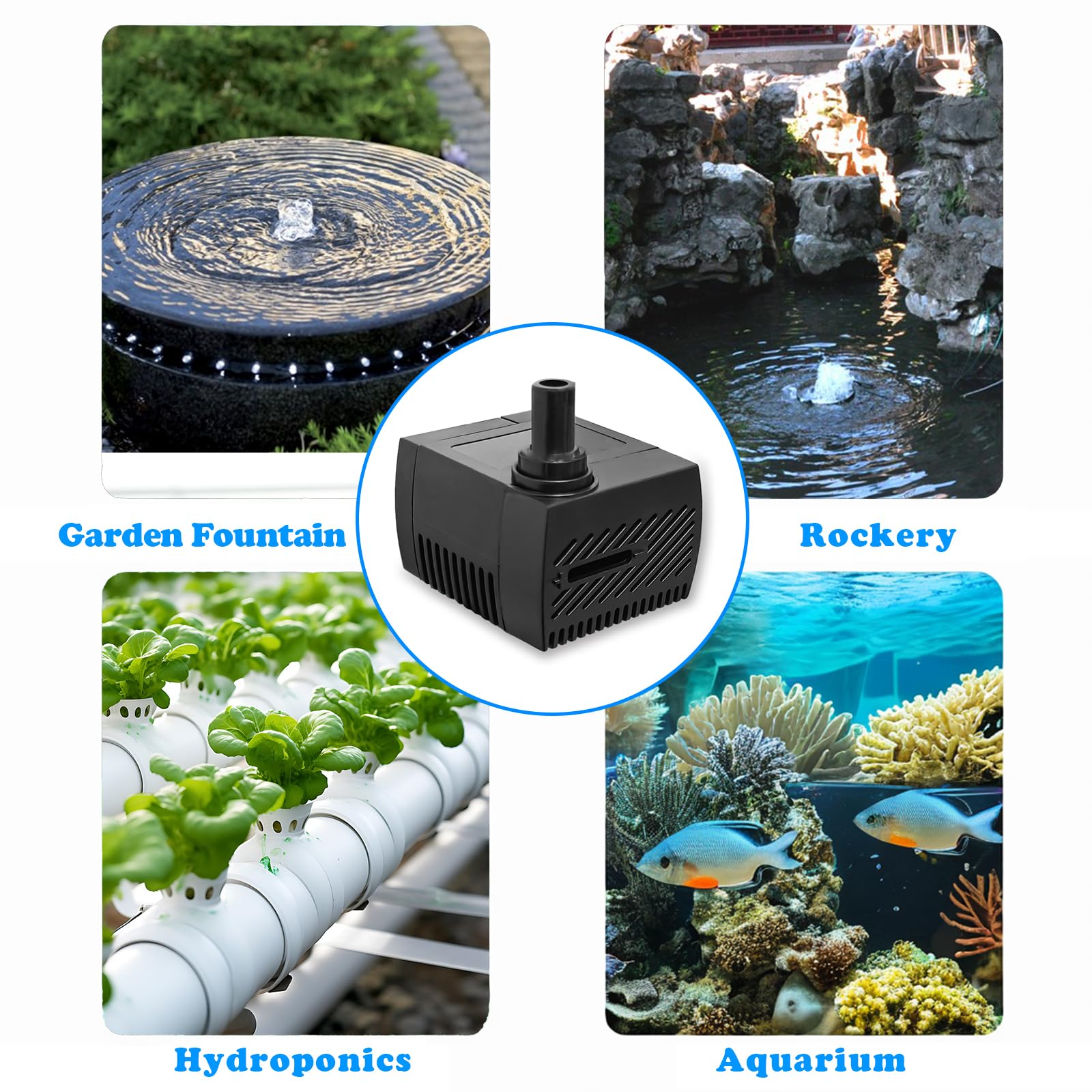 Snapklik.com : 4W 40GPH Mini Submersible Water Pump, Small Fountain ...