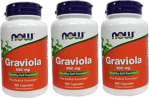 NOW Foods Graviola, 500 Mg, 100 Caps (Pack Of 3) : Amazon.com.au ...