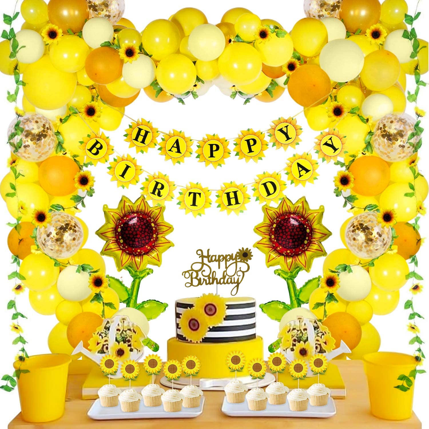 Buy Party Propz Sunflower Theme Birthday Decorations Kit 108Pcs Combo 1st Birthday Decoration buy-party-propz-sunflower-theme-birthday-decorations-kit-108pcs-combo-1st-birthday-decoration
