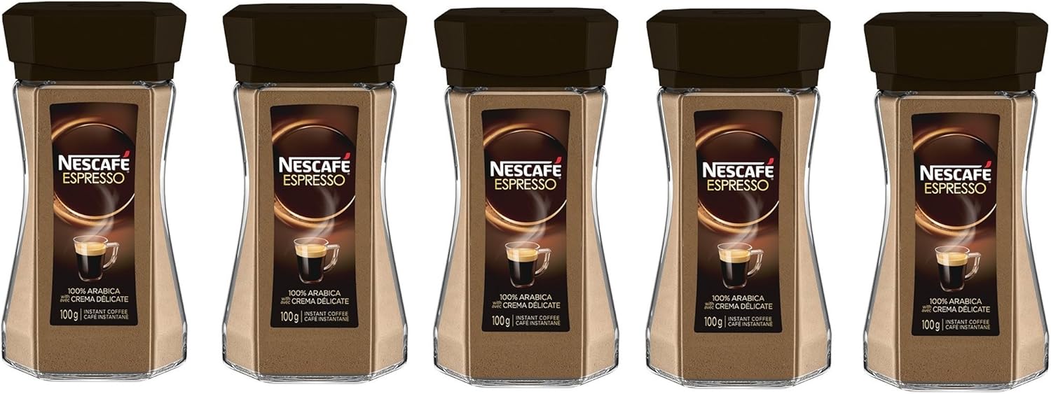NESCAFE Espresso, Instant Coffee, 5 Packs (100g Jar) : Amazon.ca ...
