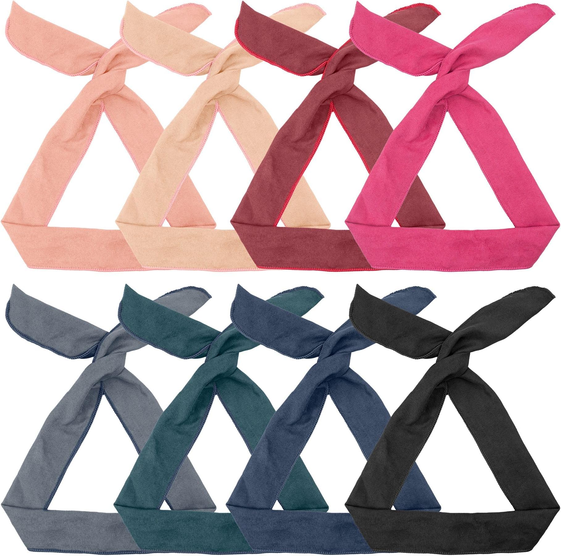 Amazon.com: Carede Twist Bow Wire Headbands Head Wrap Retro Bowknot ...