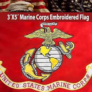 Amazon.com : KEYCA US Marine Corps USMC Flags 3x5 Outdoor Heavy Duty ...